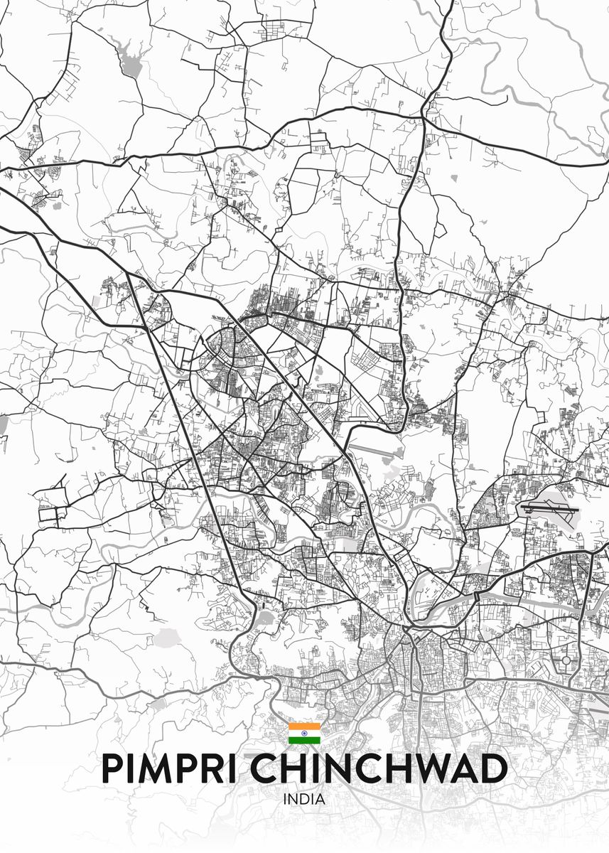 'Pimpri Chinchwad IN' Poster, picture, metal print, paint by IMR ...