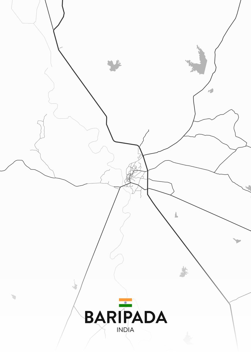 'Baripada IN' Poster, picture, metal print, paint by IMR Designs | Displate