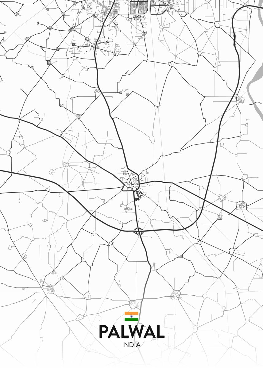 'Palwal IN' Poster, picture, metal print, paint by IMR Designs | Displate