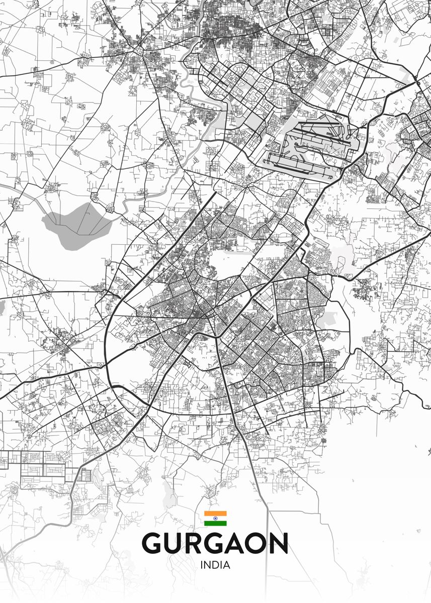 'Gurgaon IN' Poster by IMR Designs | Displate