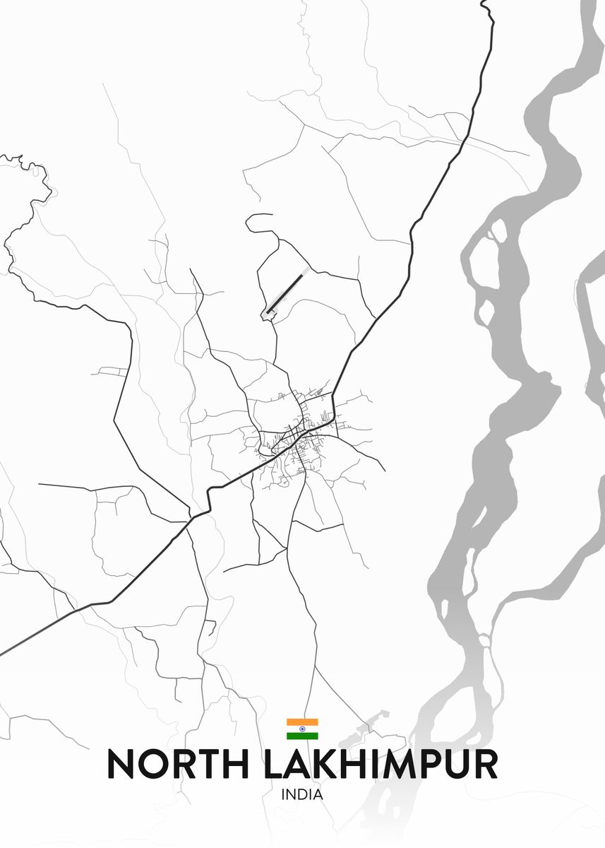 'North Lakhimpur IN' Poster, picture, metal print, paint by IMR Designs ...