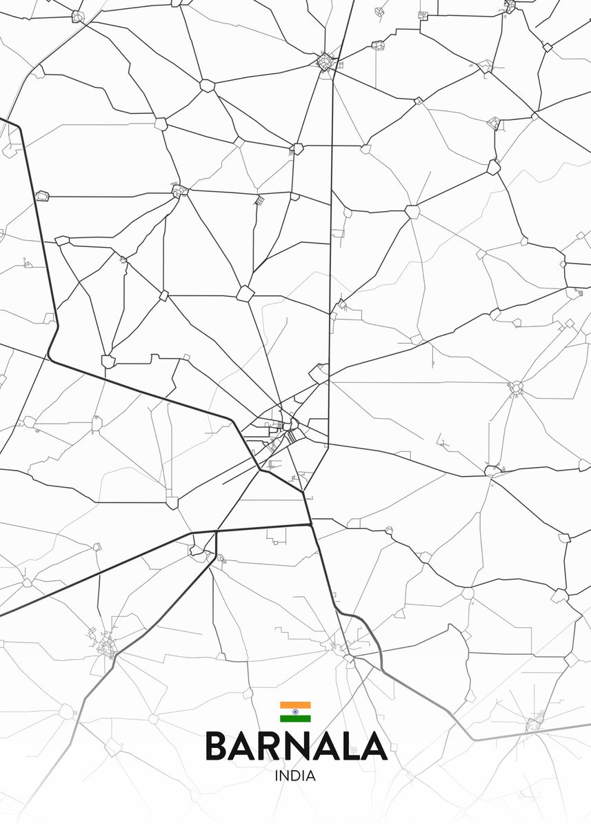 'Barnala IN' Poster, picture, metal print, paint by IMR Designs | Displate