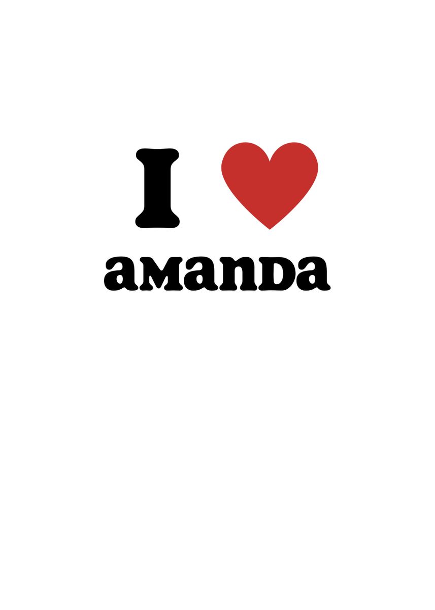 'I Love Amanda' Poster, picture, metal print, paint by Francois ...