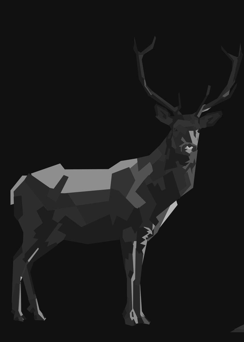 'deer familiar' Poster, picture, metal print, paint by Mshel Tyan ...