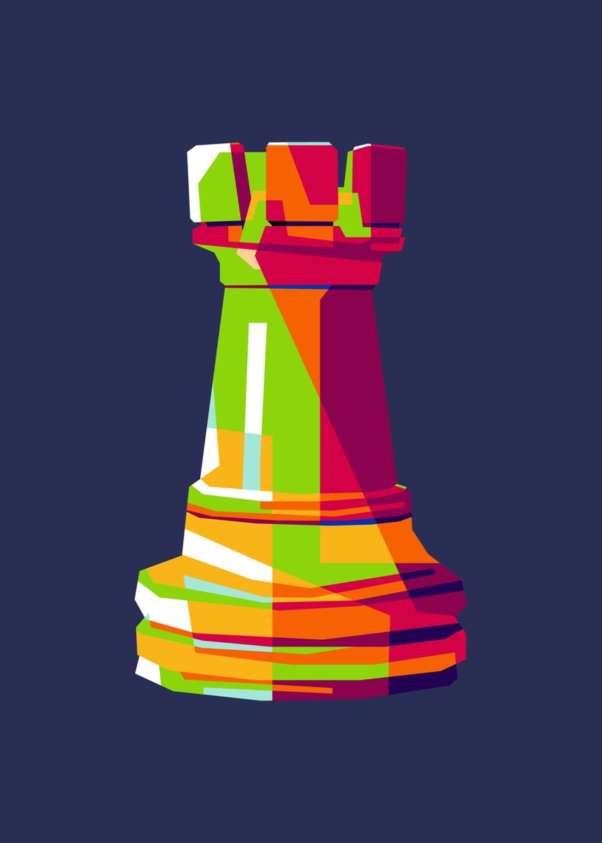 'Rook in Pop Art Style' Poster, picture, metal print, paint by Mason ...