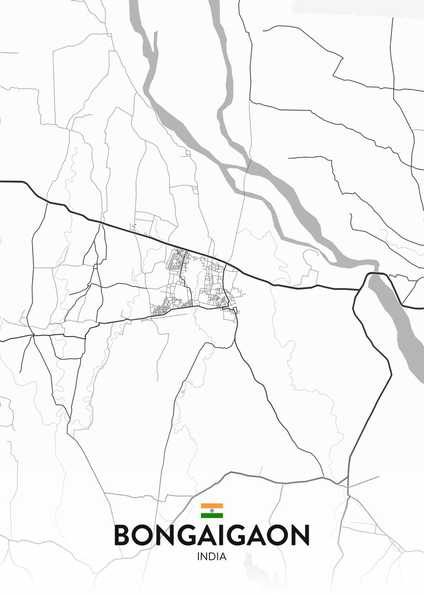 'Bongaigaon IN' Poster, picture, metal print, paint by IMR Designs ...