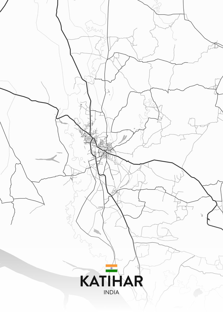 'Katihar IN' Poster, picture, metal print, paint by IMR Designs | Displate