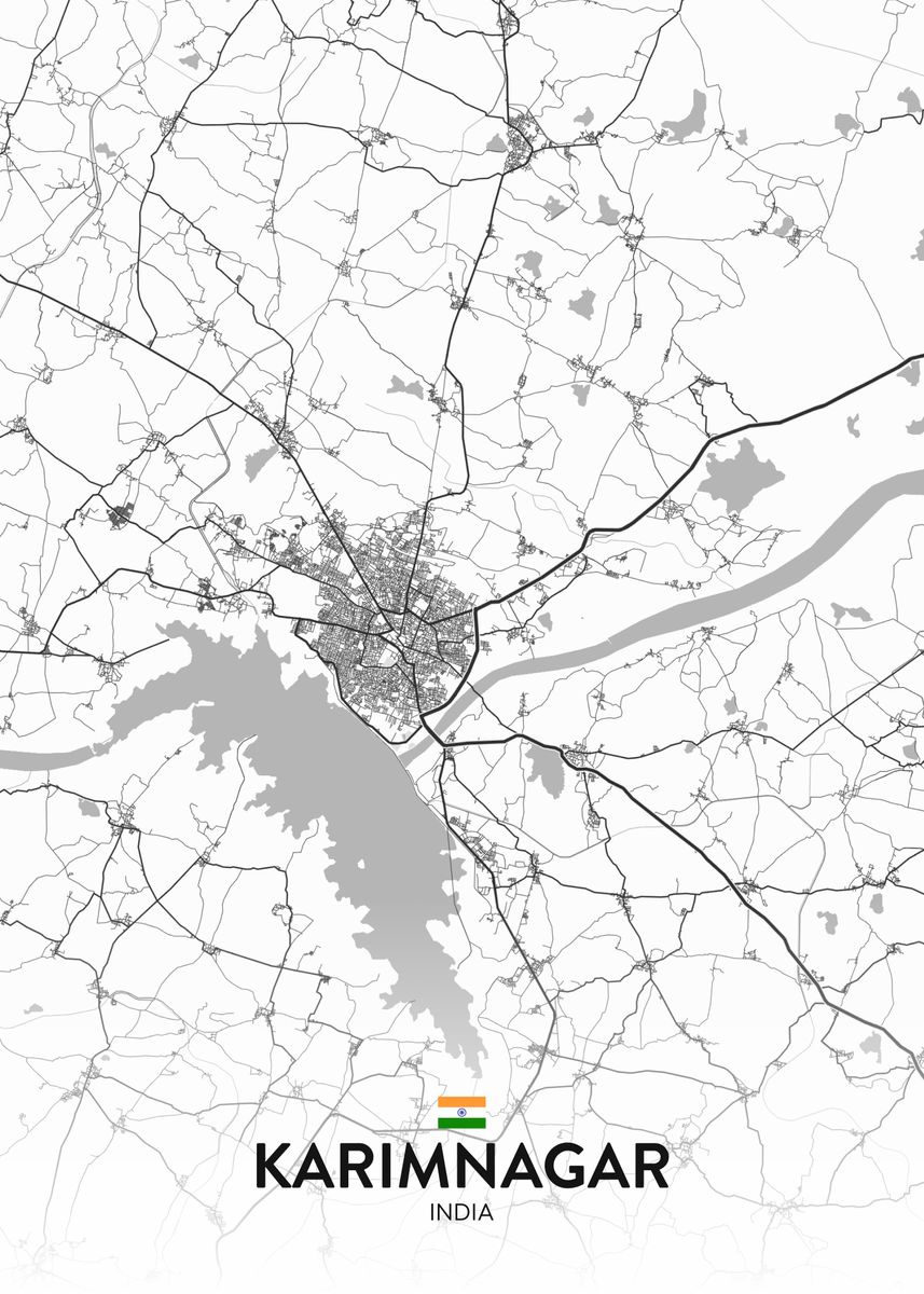 'Karimnagar IN' Poster, picture, metal print, paint by IMR Designs ...