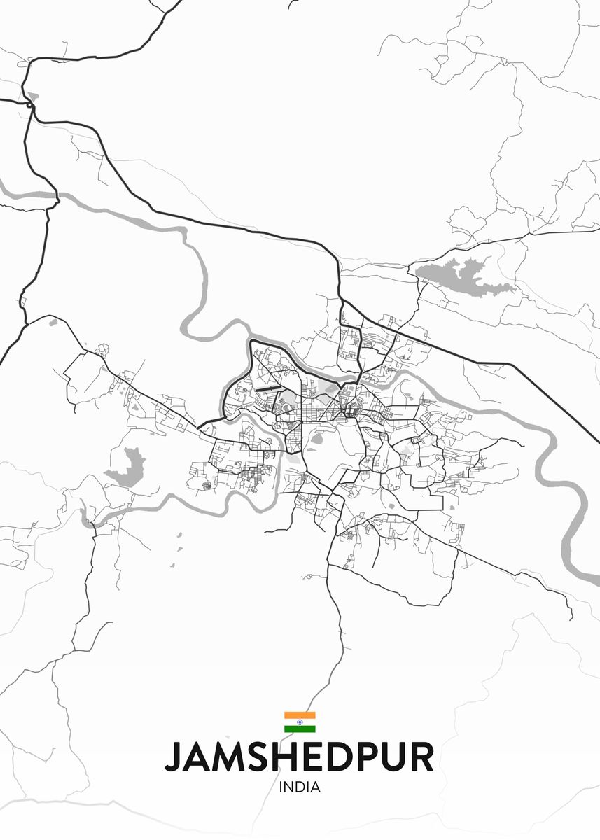 'Jamshedpur IN' Poster, picture, metal print, paint by IMR Designs ...