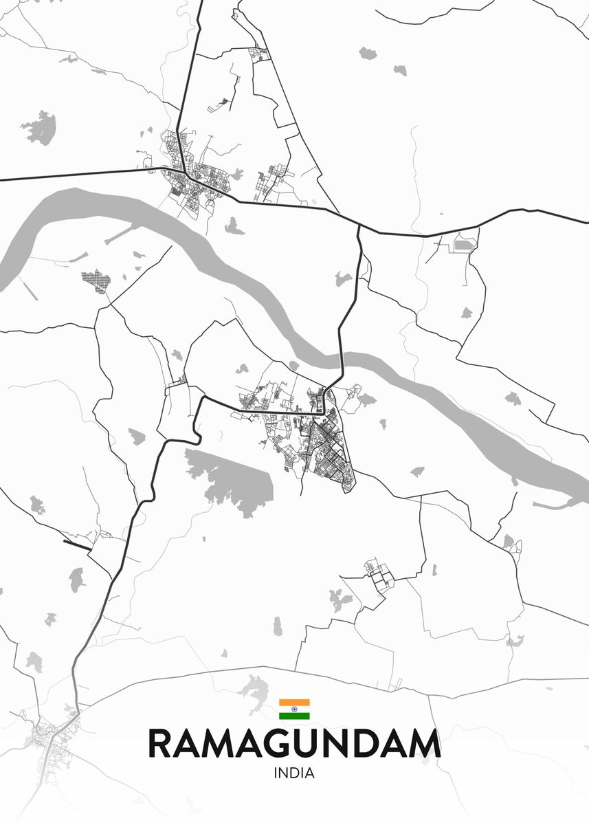 'Ramagundam IN' Poster, picture, metal print, paint by IMR Designs ...