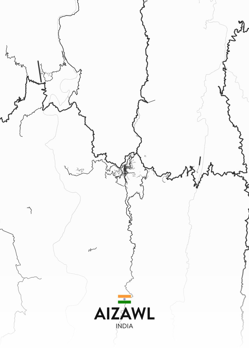 'Aizawl IN' Poster, picture, metal print, paint by IMR Designs | Displate