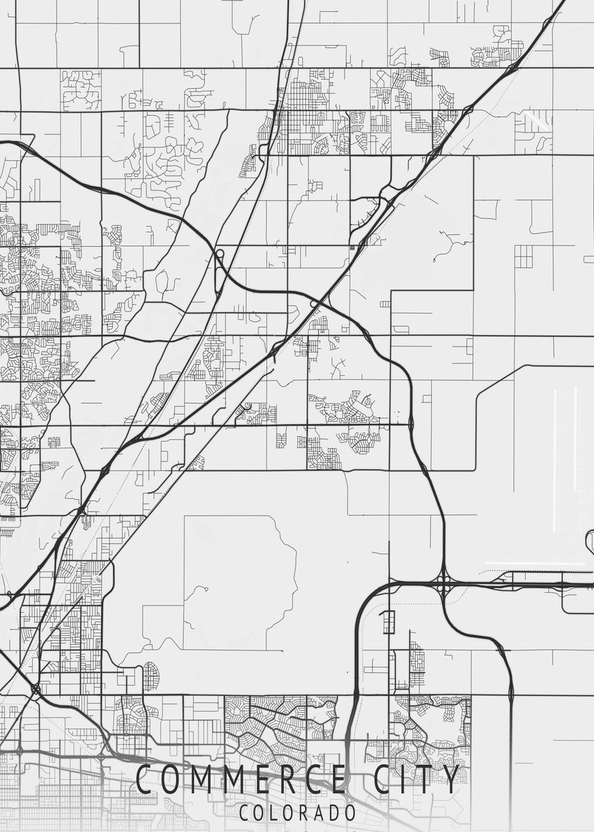 'Commerce City Colorado' Poster, picture, metal print, paint by Tim ...