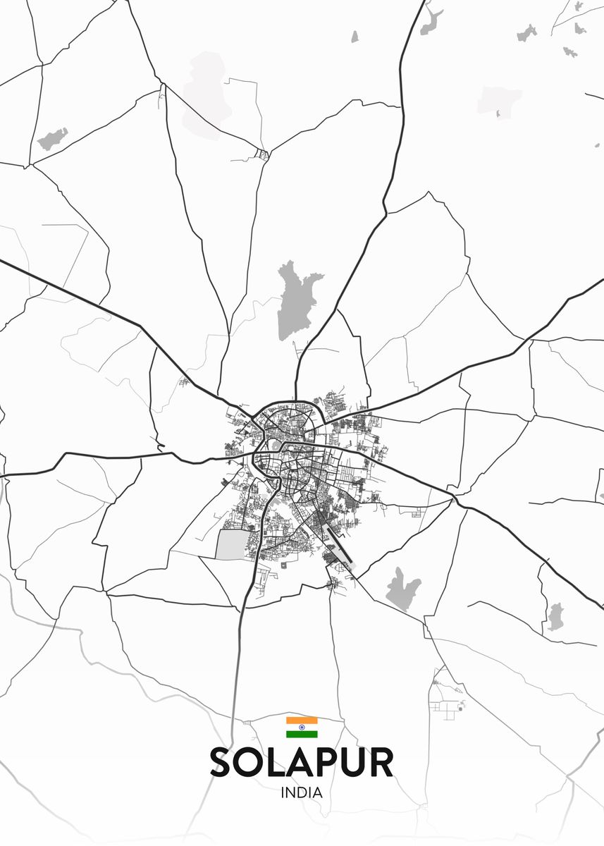 'Solapur IN' Poster, picture, metal print, paint by IMR Designs | Displate