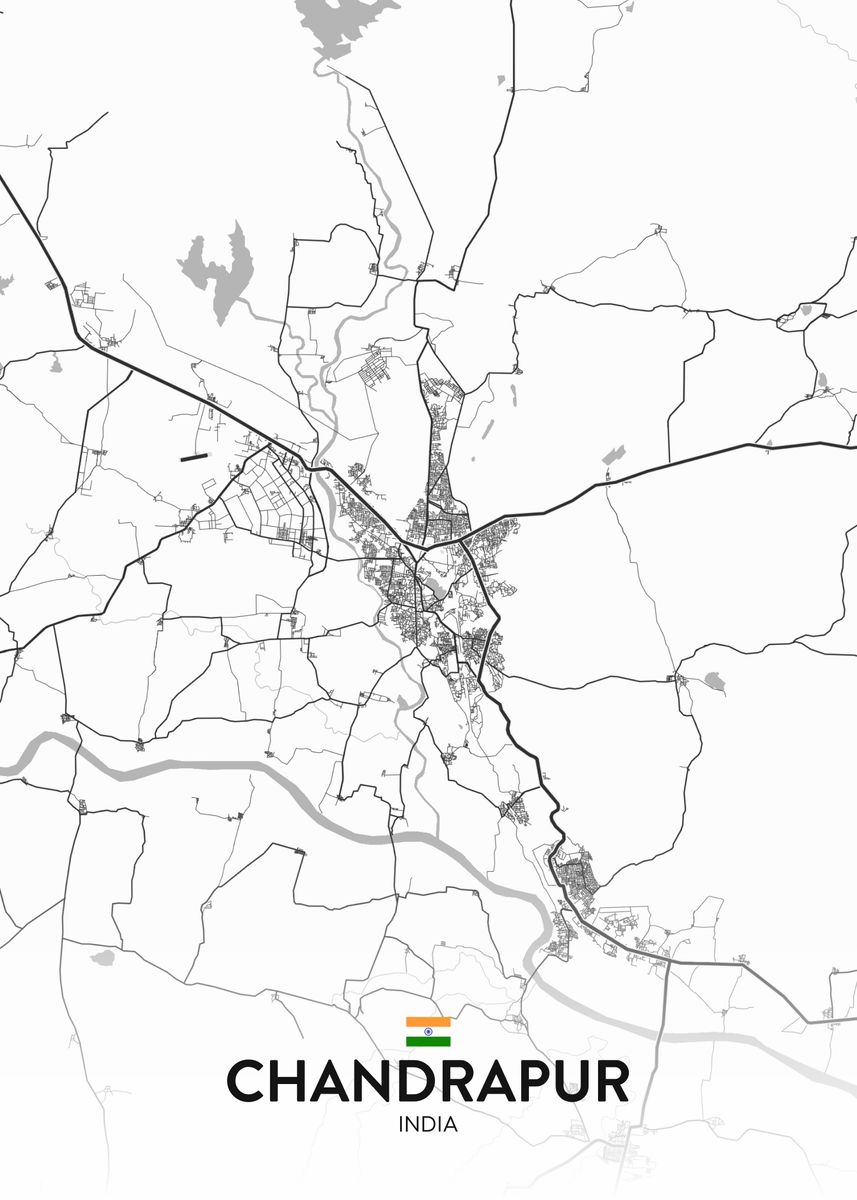 'Chandrapur IN' Poster, picture, metal print, paint by IMR Designs ...