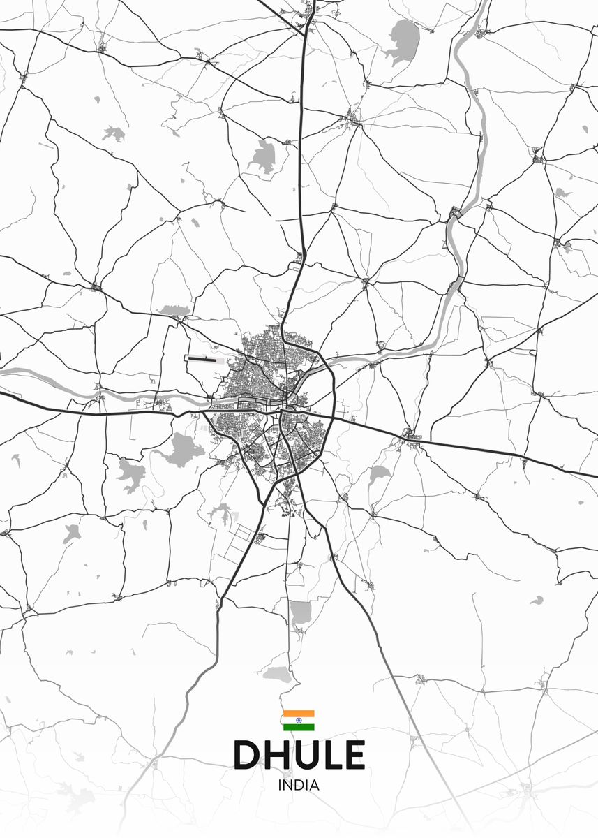 'Dhule IN' Poster, picture, metal print, paint by IMR Designs | Displate