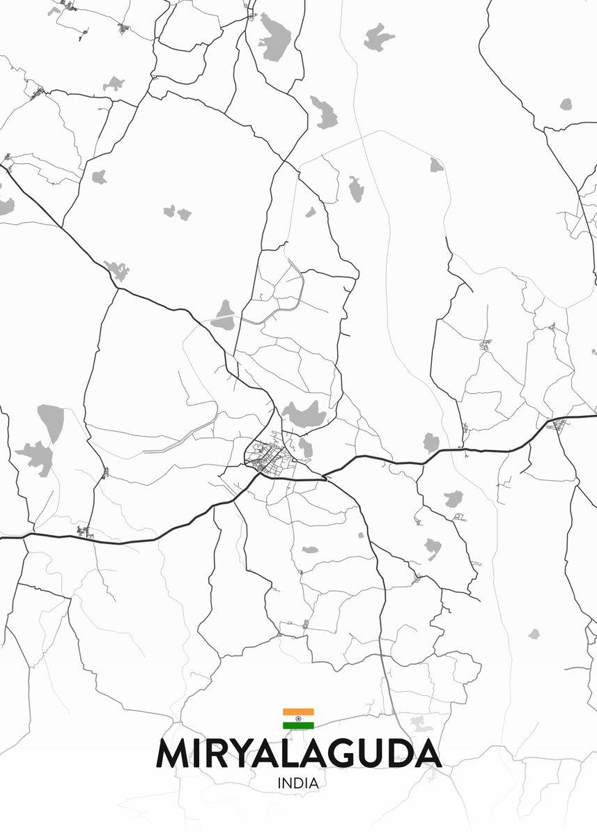 'Miryalaguda IN' Poster, picture, metal print, paint by IMR Designs ...