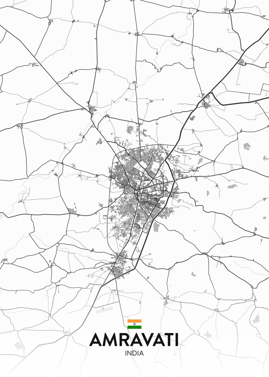 'Amravati IN' Poster, picture, metal print, paint by IMR Designs | Displate