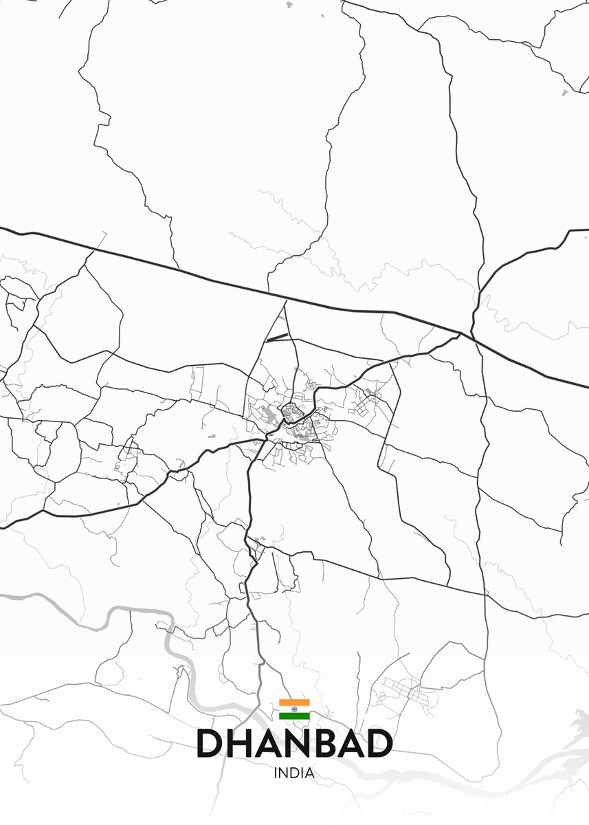 'Dhanbad IN' Poster, picture, metal print, paint by IMR Designs | Displate