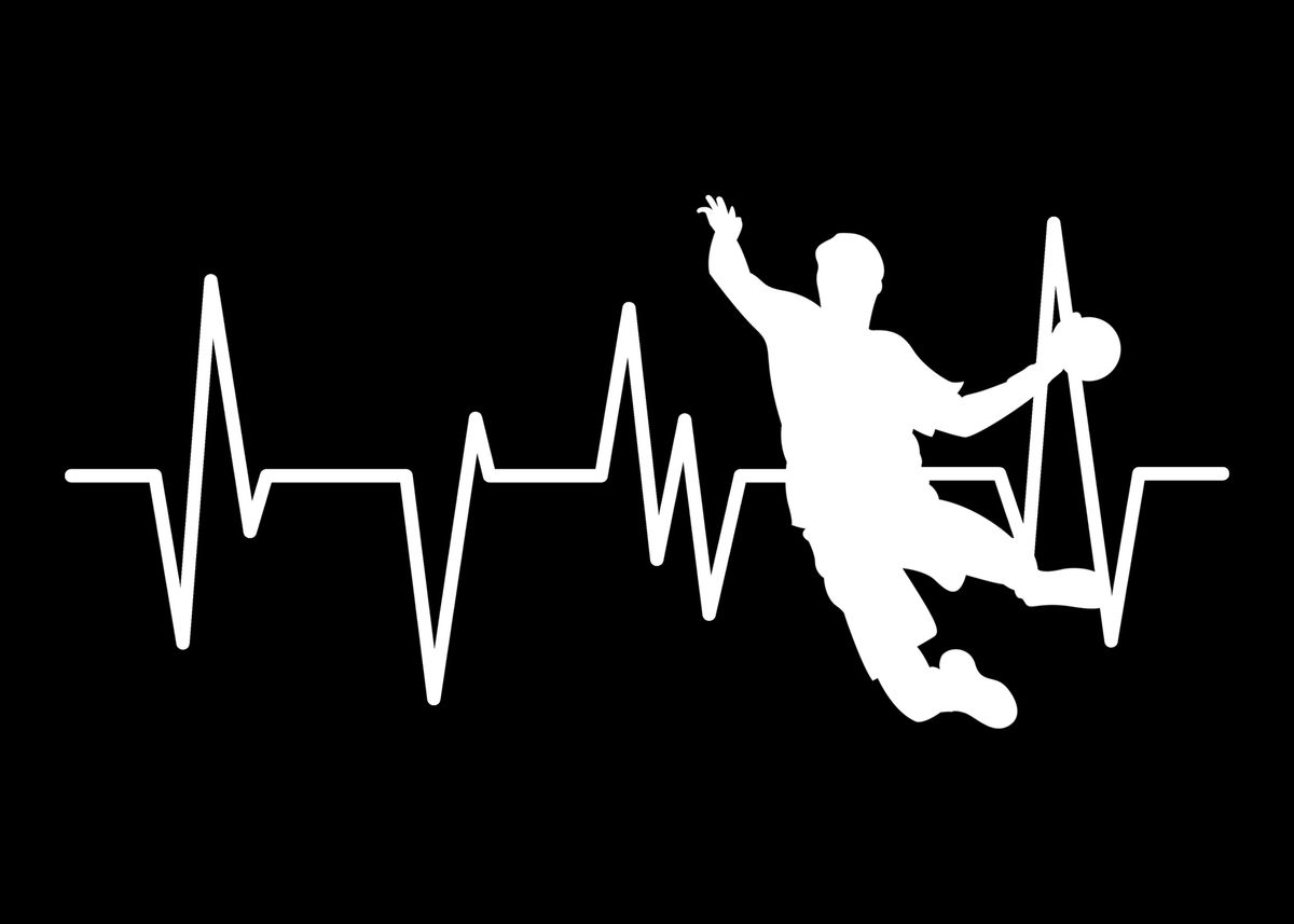 'Heartbeat Handball Lover' Poster by ankarsdesign | Displate