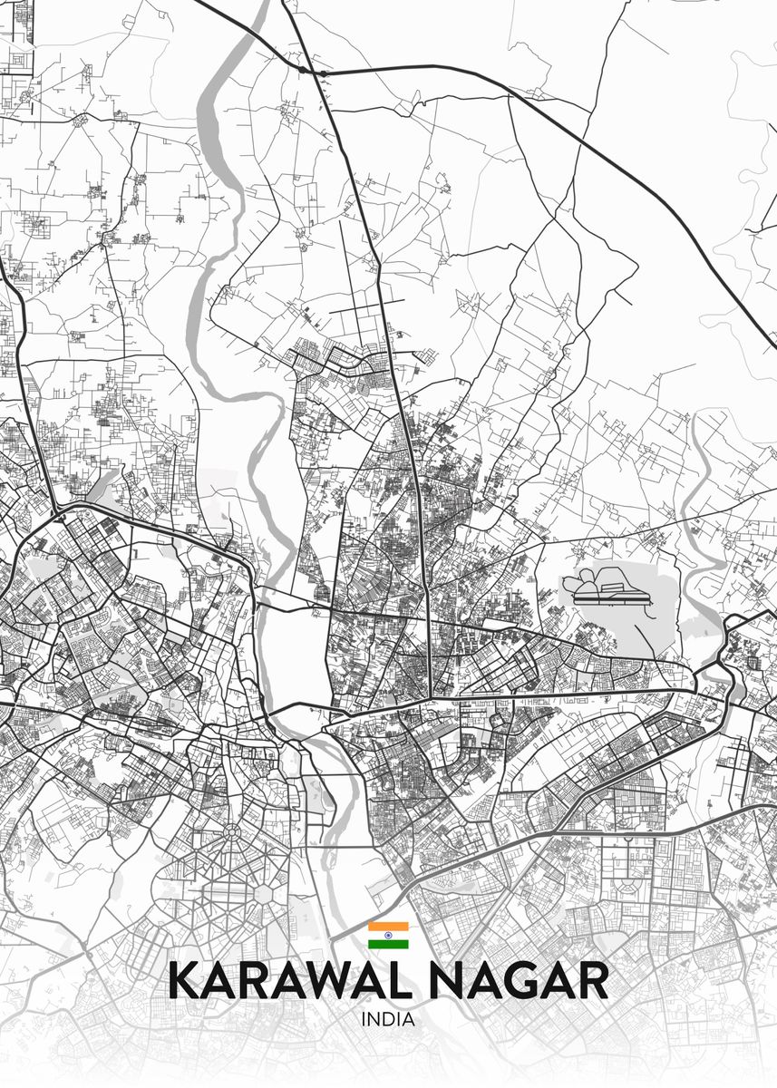 'Karawal Nagar IN' Poster, picture, metal print, paint by IMR Designs ...