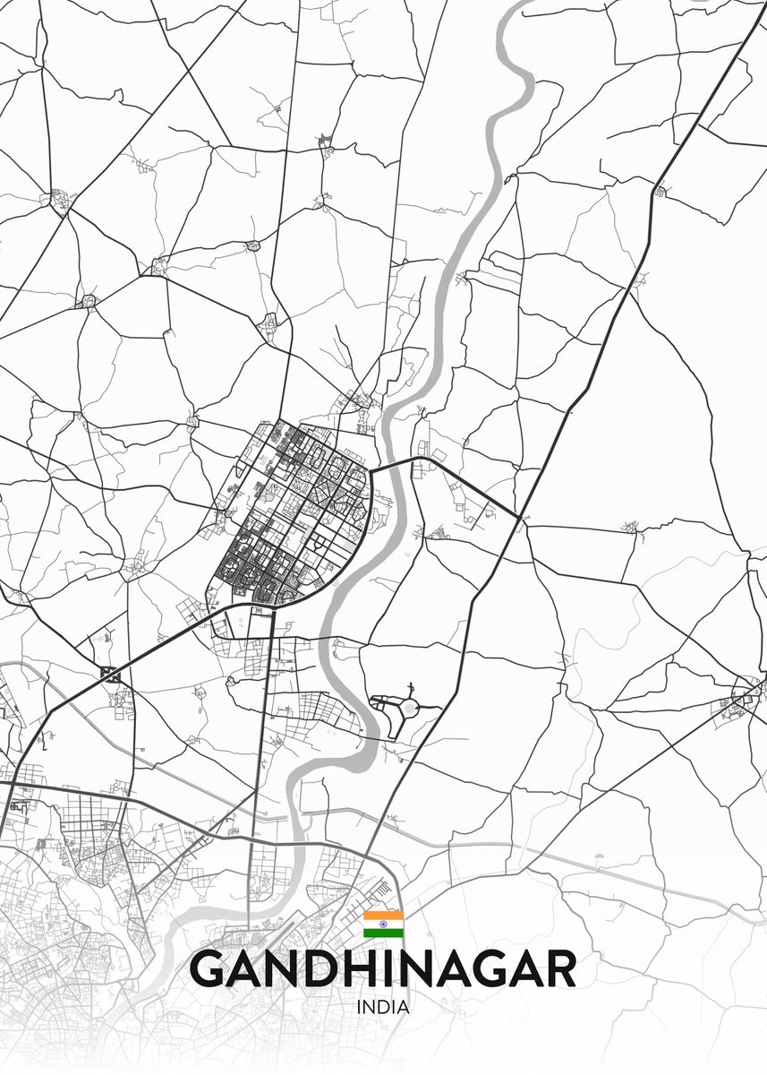'Gandhinagar IN' Poster, picture, metal print, paint by IMR Designs ...