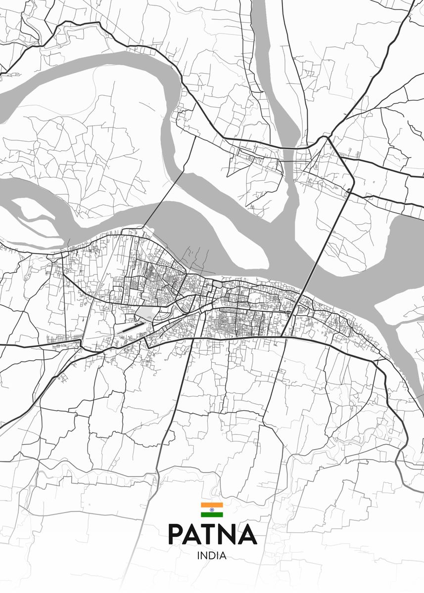 'Patna IN' Poster, picture, metal print, paint by IMR Designs | Displate