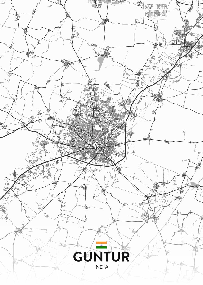 'Guntur IN' Poster, picture, metal print, paint by IMR Designs | Displate