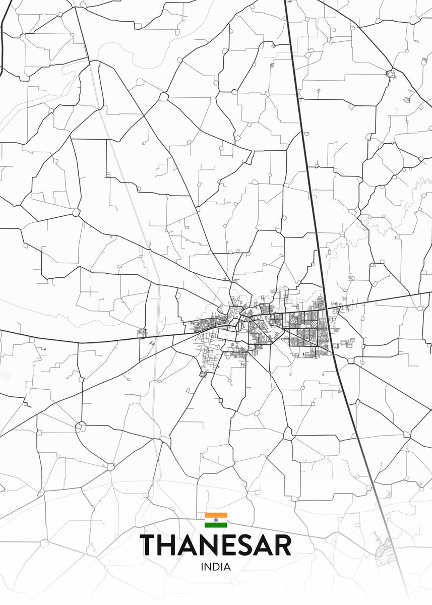 'Thanesar IN' Poster, picture, metal print, paint by IMR Designs | Displate