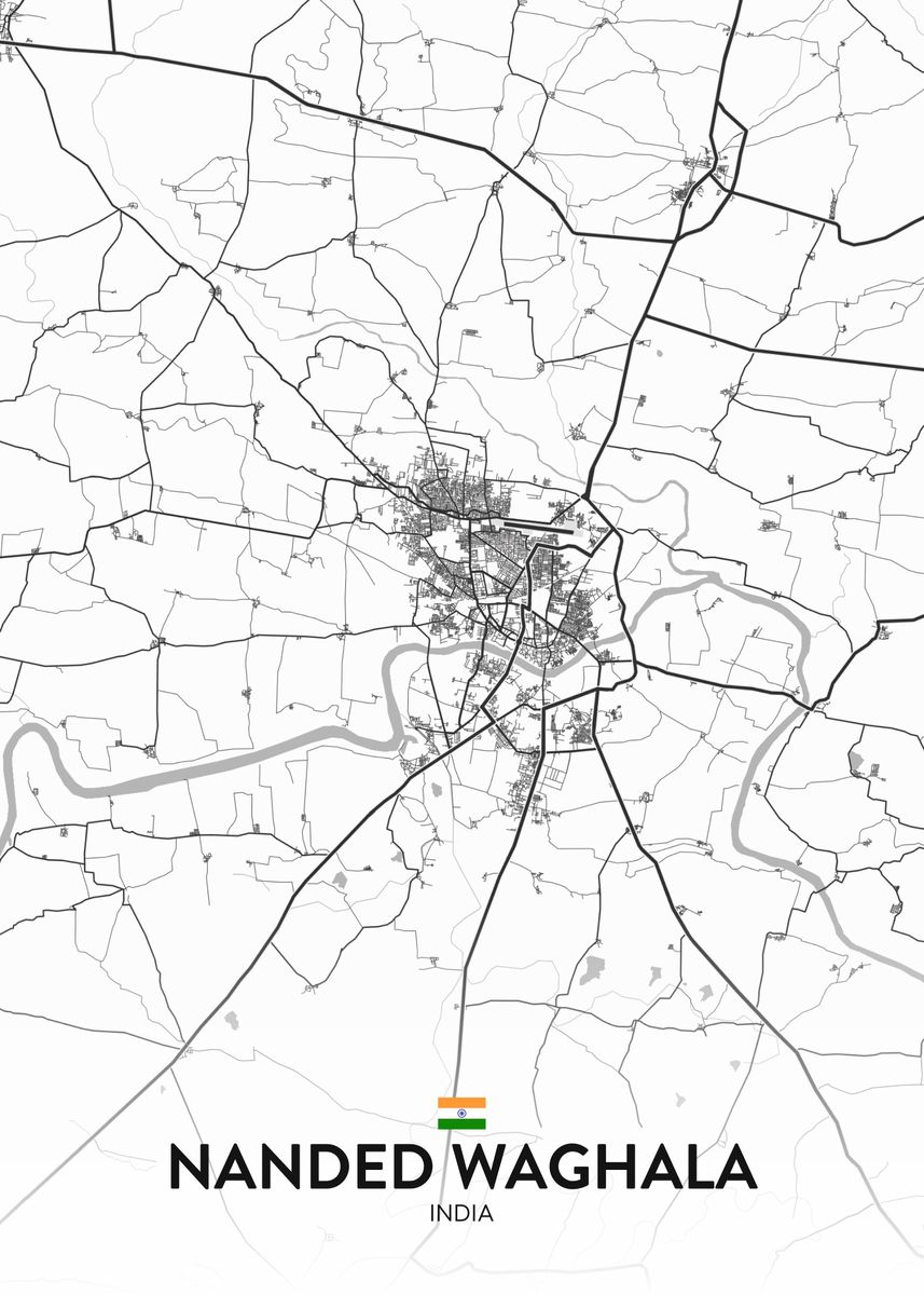 'Nanded Waghala IN' Poster, picture, metal print, paint by IMR Designs ...