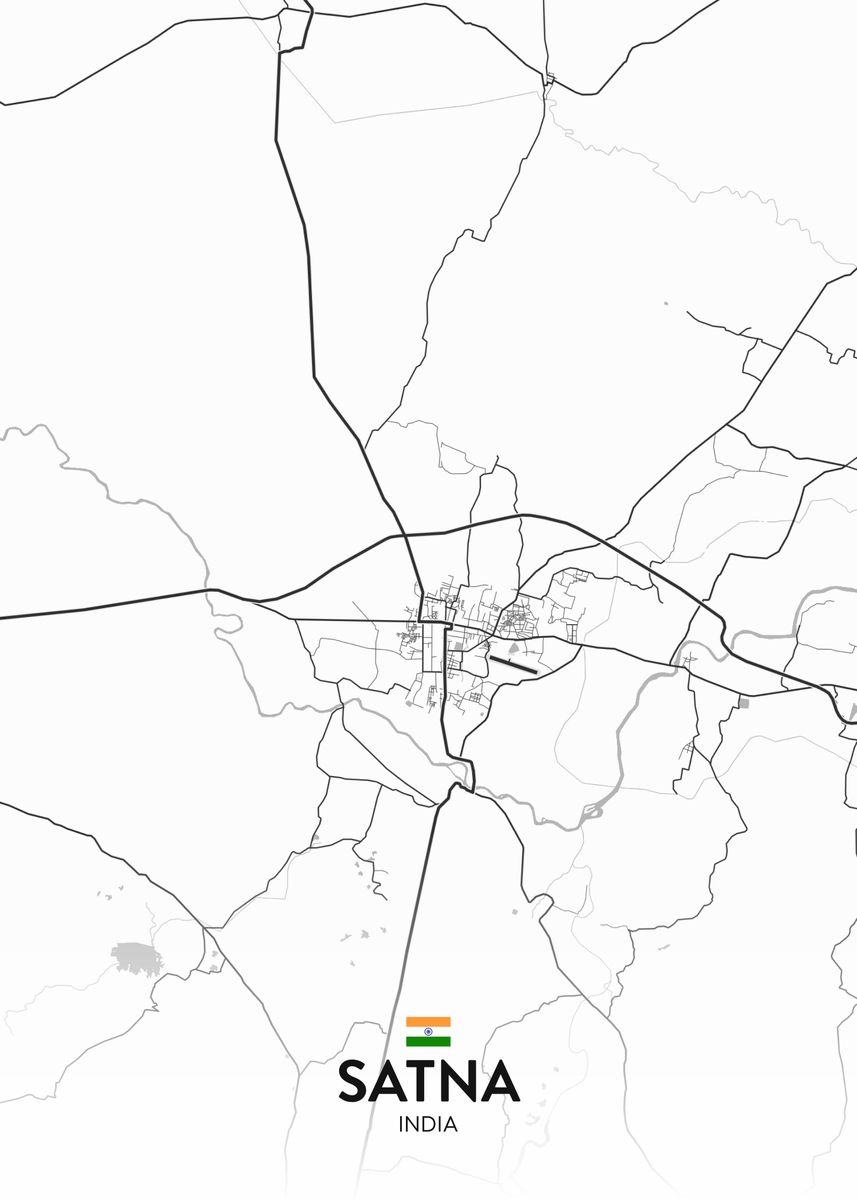 'Satna IN' Poster, picture, metal print, paint by IMR Designs | Displate