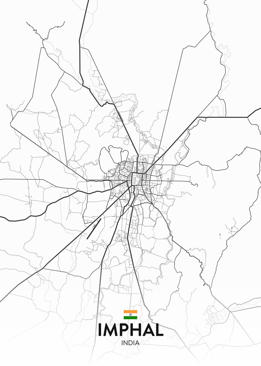 'Imphal IN' Poster, picture, metal print, paint by IMR Designs | Displate