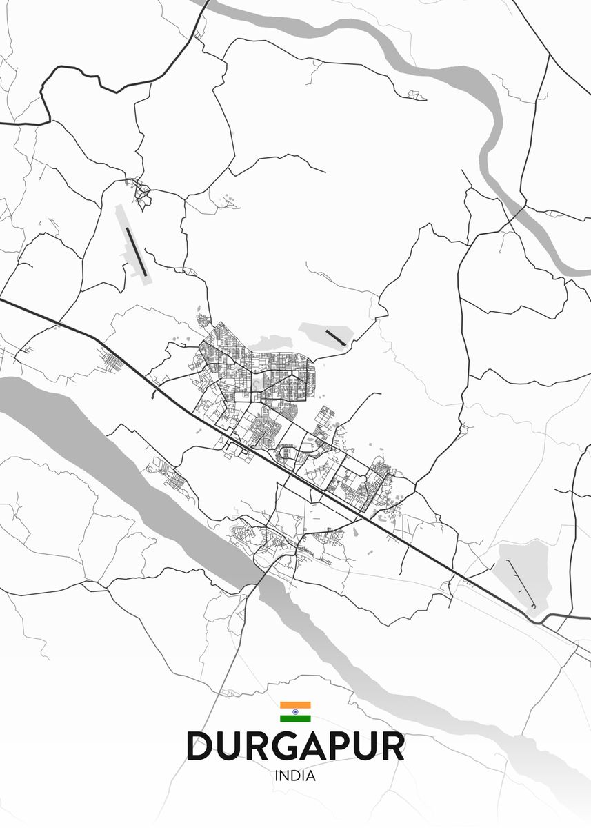 'Durgapur IN' Poster, picture, metal print, paint by IMR Designs | Displate