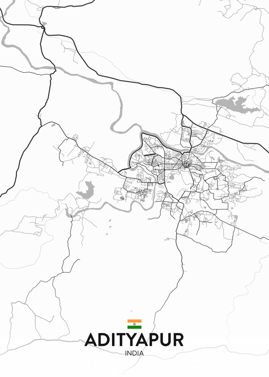 'Adityapur IN' Poster by IMR Designs | Displate