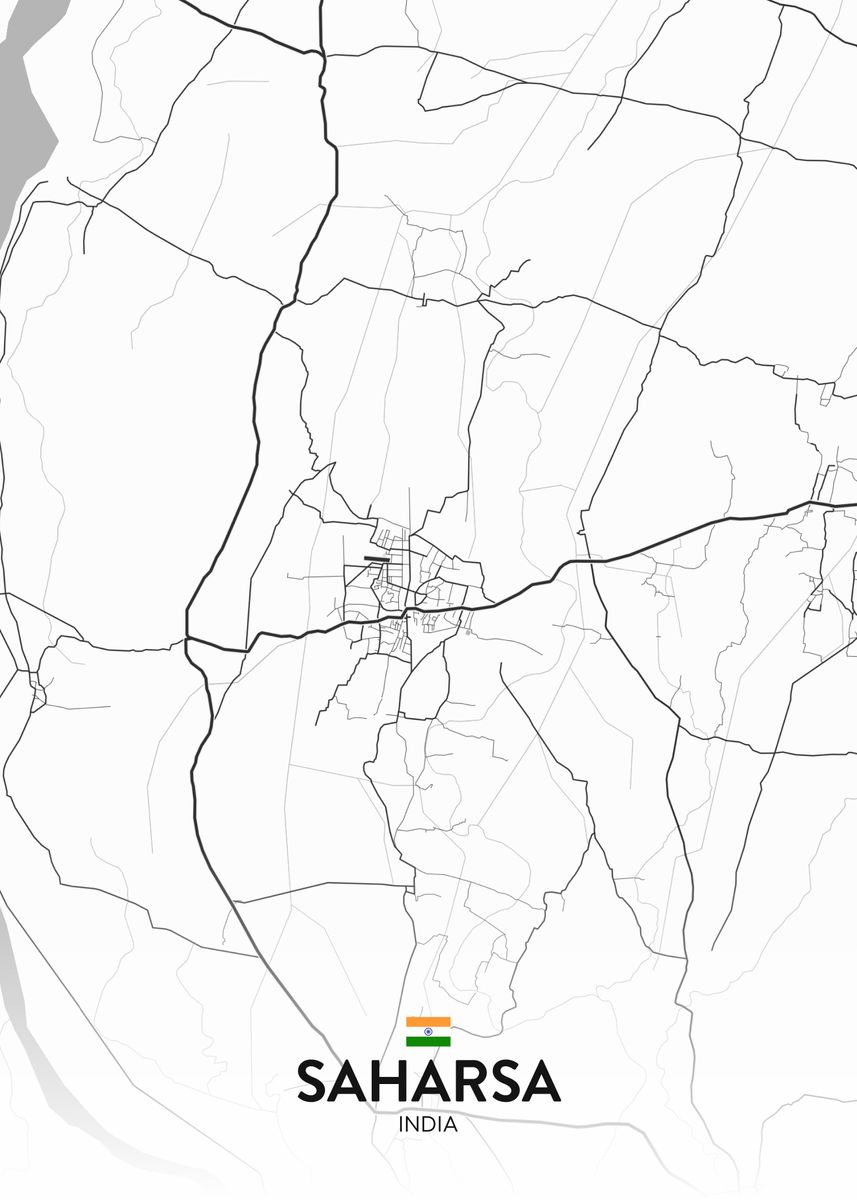 'Saharsa IN' Poster, picture, metal print, paint by IMR Designs | Displate