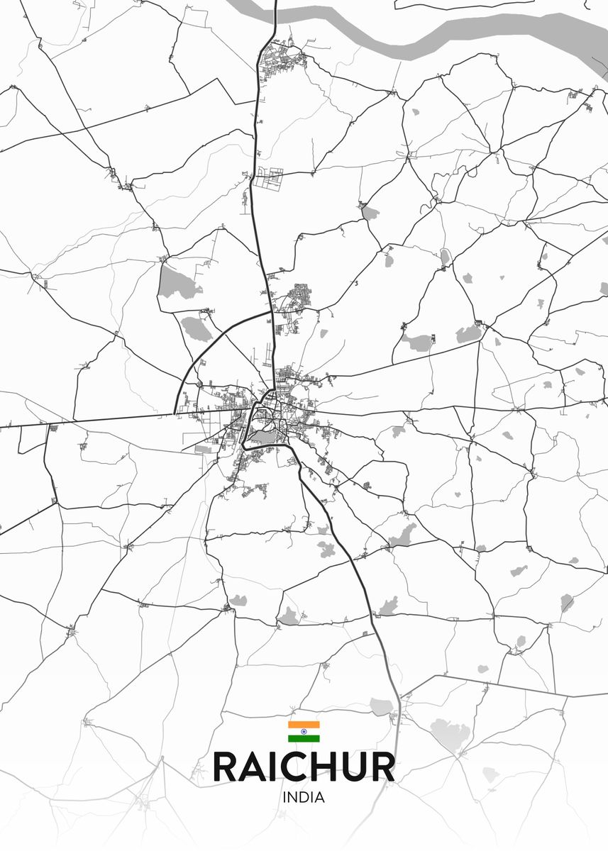 'Raichur IN' Poster, picture, metal print, paint by IMR Designs | Displate