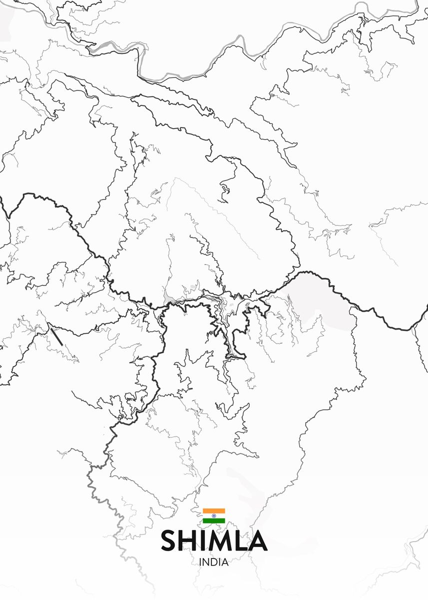 'Shimla IN' Poster, picture, metal print, paint by IMR Designs | Displate