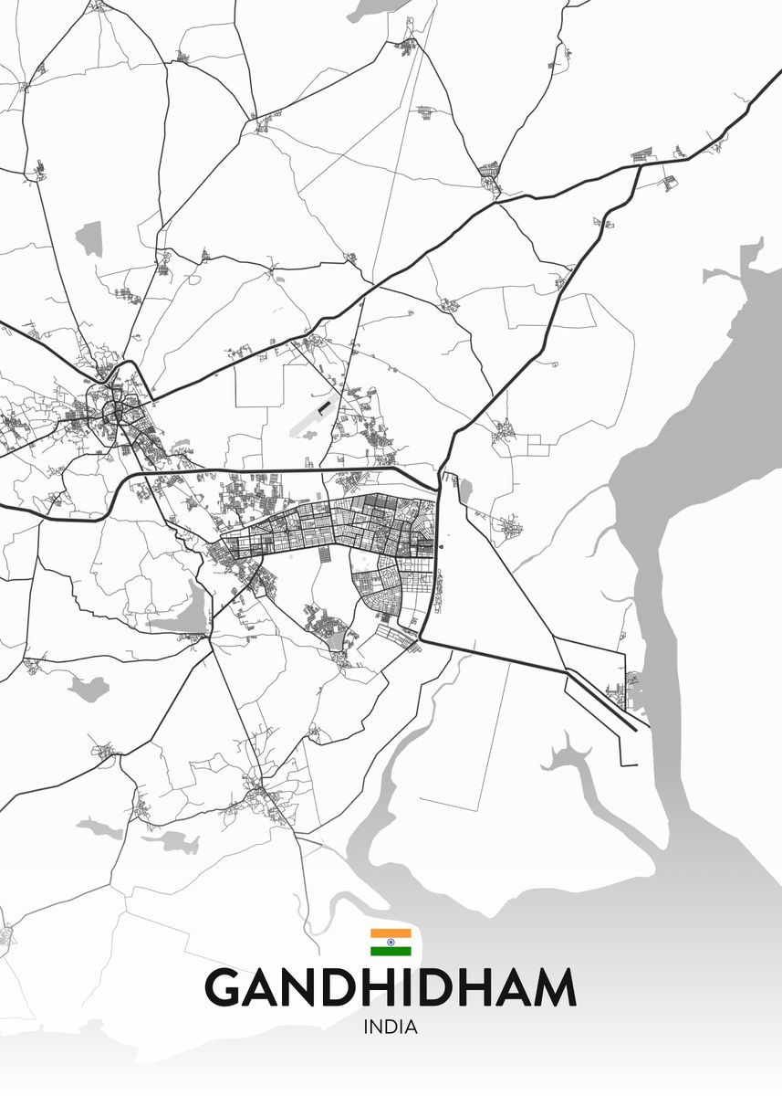 'Gandhidham IN' Poster, picture, metal print, paint by IMR Designs ...