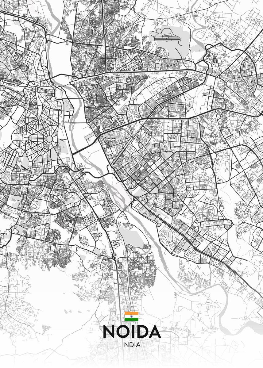 'Noida IN' Poster, picture, metal print, paint by IMR Designs | Displate