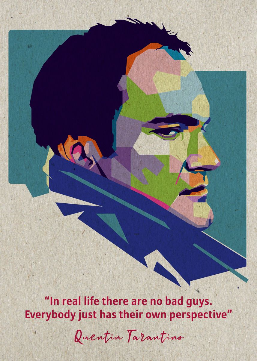 'quentin tarantino' Poster, picture, metal print, paint by nofa aji ...