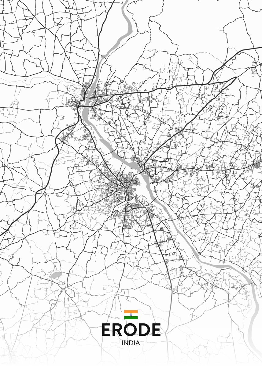 'Erode IN' Poster, picture, metal print, paint by IMR Designs | Displate