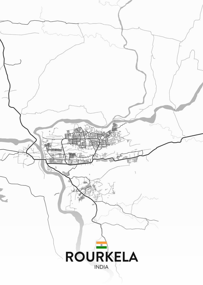 'Rourkela IN' Poster, picture, metal print, paint by IMR Designs | Displate