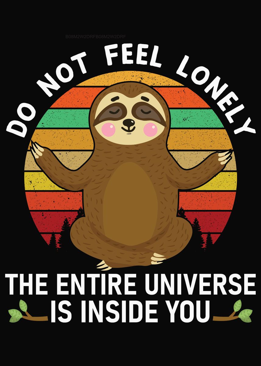 'Funny Lazy Sloth' Poster, picture, metal print, paint by Statements ...