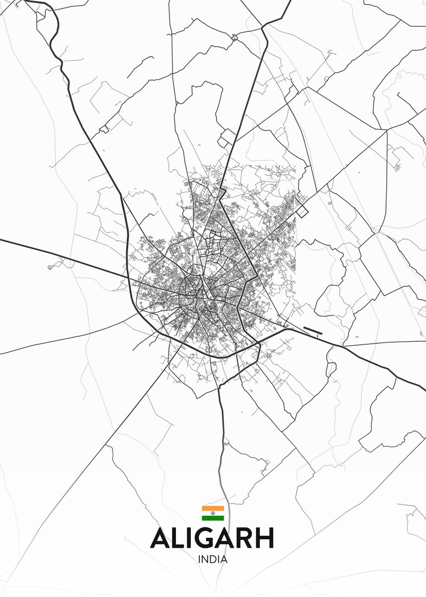 'Aligarh IN' Poster, picture, metal print, paint by IMR Designs | Displate