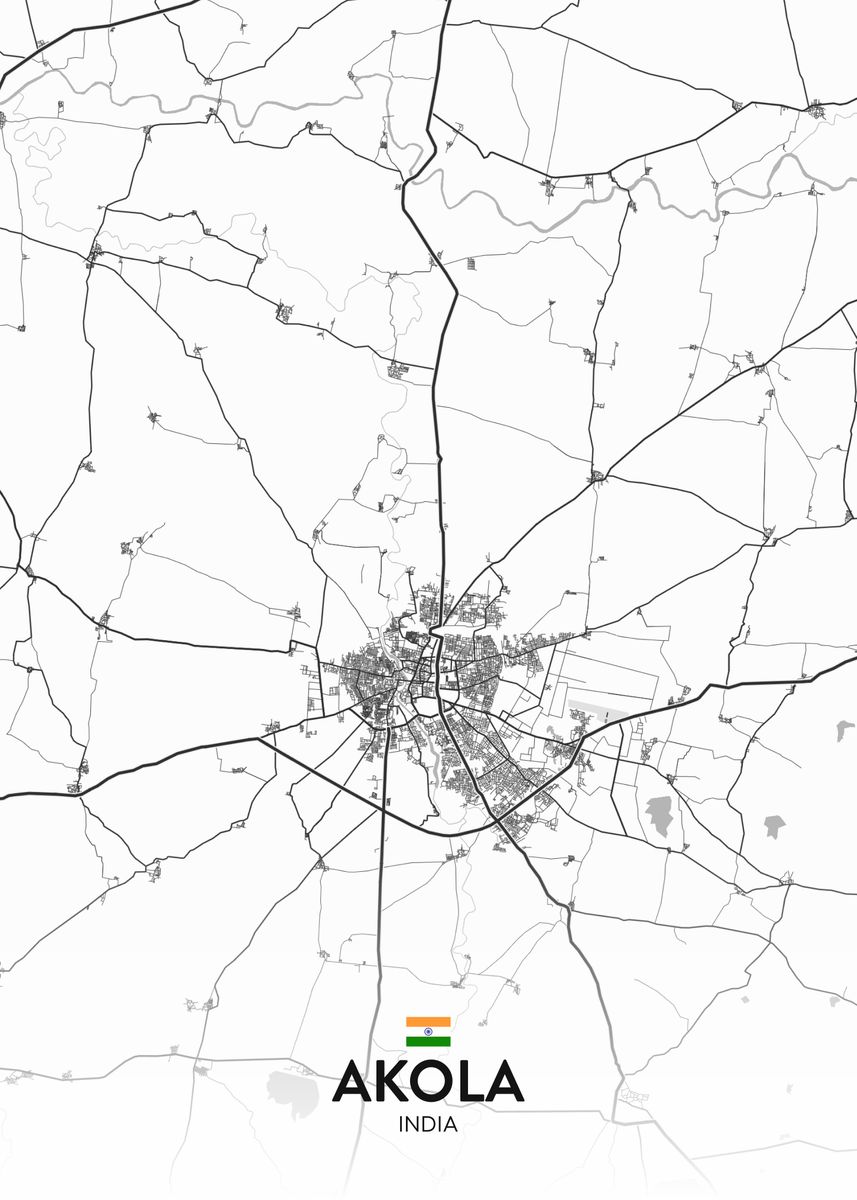 'Akola IN' Poster, picture, metal print, paint by IMR Designs | Displate