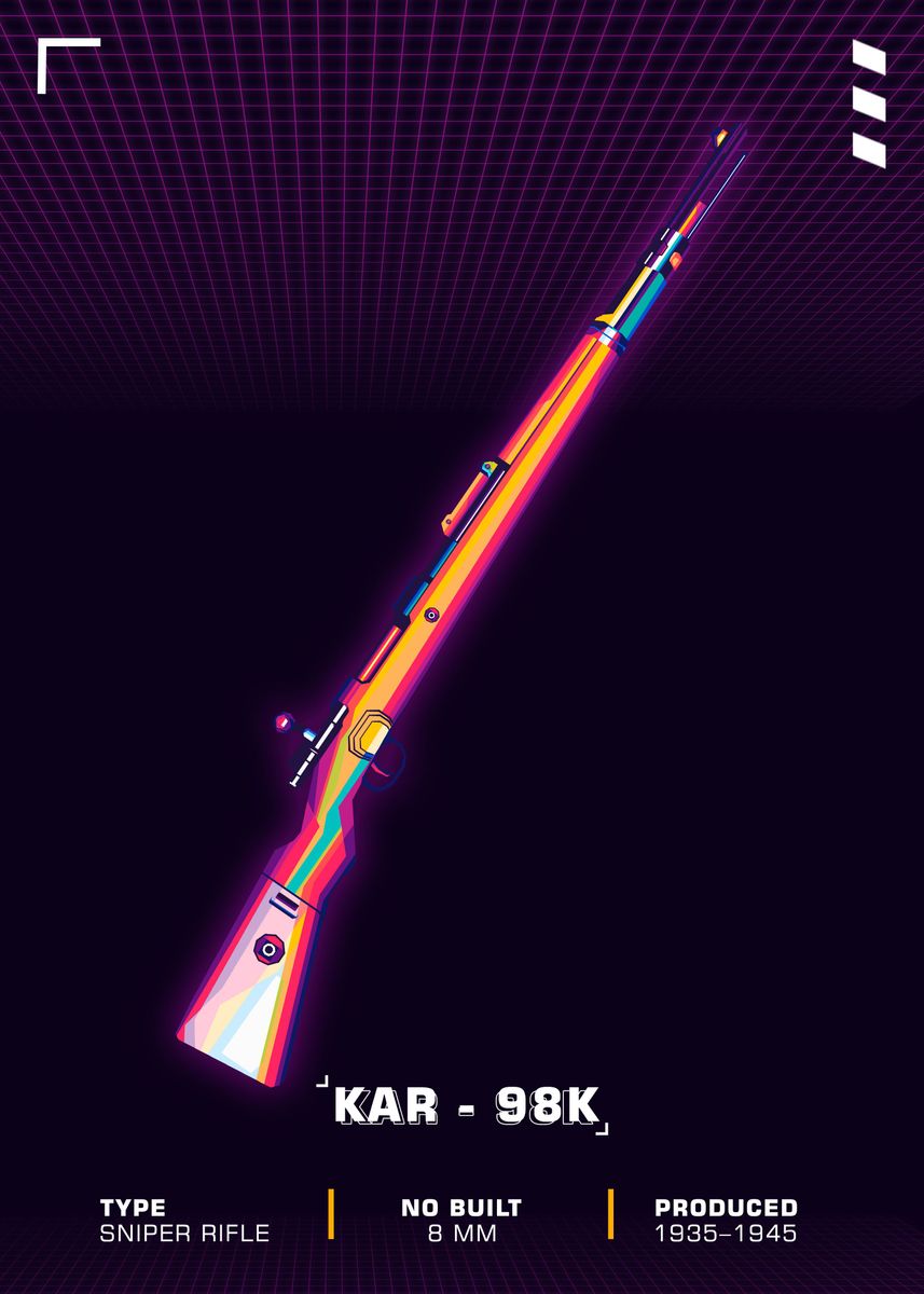 'KAR 98k' Poster, picture, metal print, paint by Aliigal Artwork | Displate