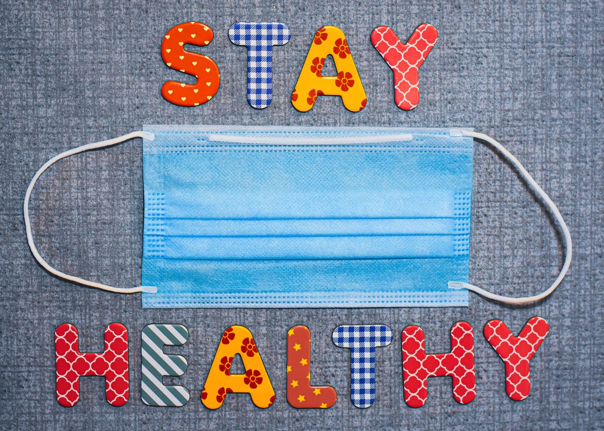 'Stay Healthy Mask' Poster by Iochar | Displate