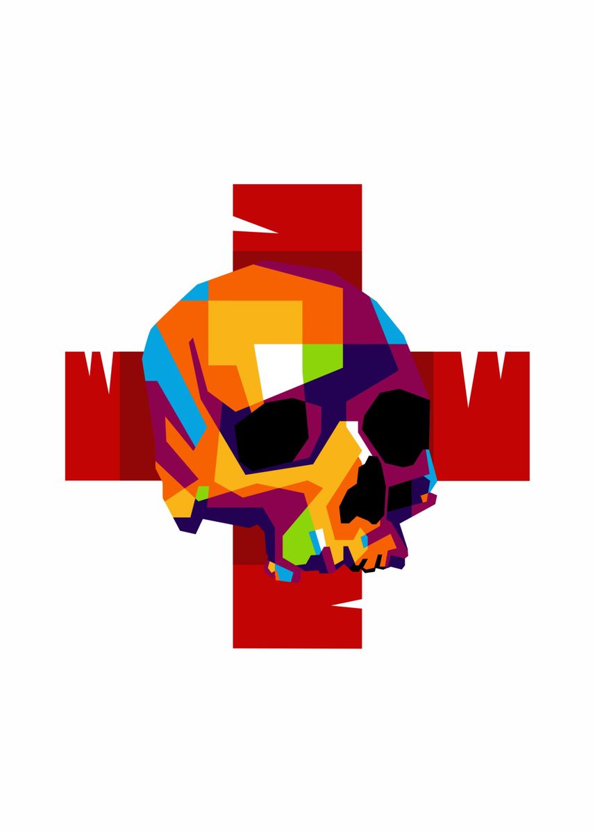 'The skull is a bone struct' Poster, picture, metal print, paint by ...