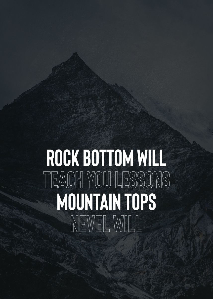 'Rock Bottom' Poster by Conceptual Photography | Displate