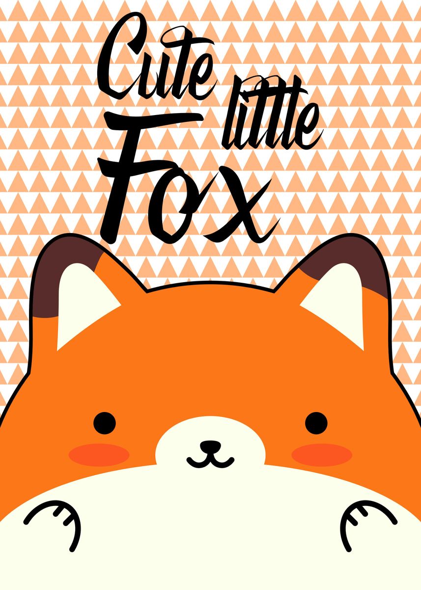 'Cute little Fox' Poster, picture, metal print, paint by Andreas ...