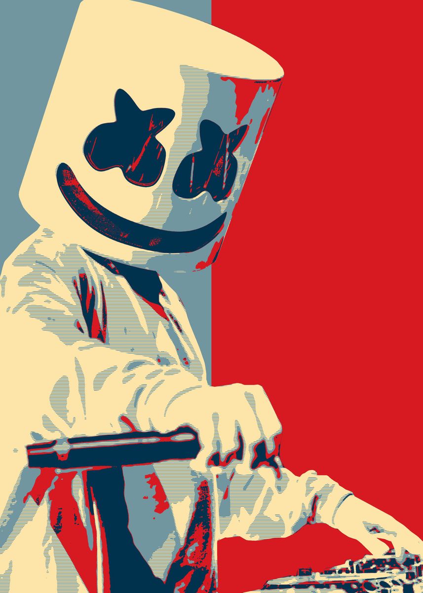 'marshmello' Poster, picture, metal print, paint by Limited Edition ...